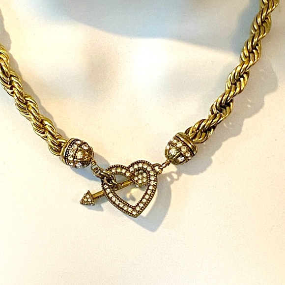 Heidi Daus | Jewelry | Heidi Daus Rope Vintage Style Heart Necklace ...